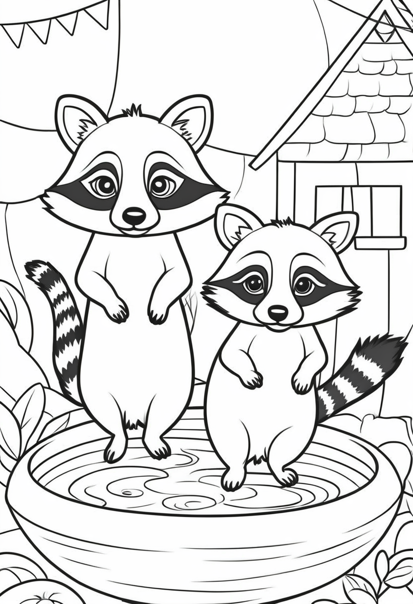 Free Printable Raccoon Coloring Page – Color My Pages