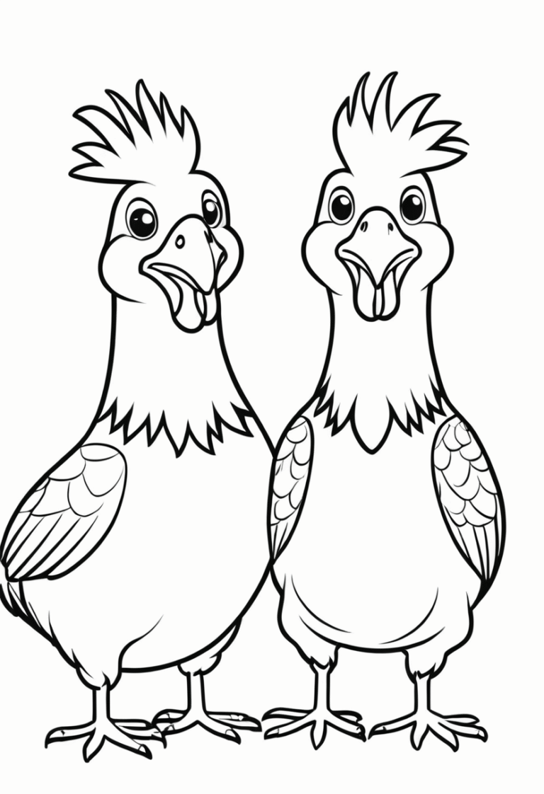 Free Printable Rooster Coloring Page – Color My Pages