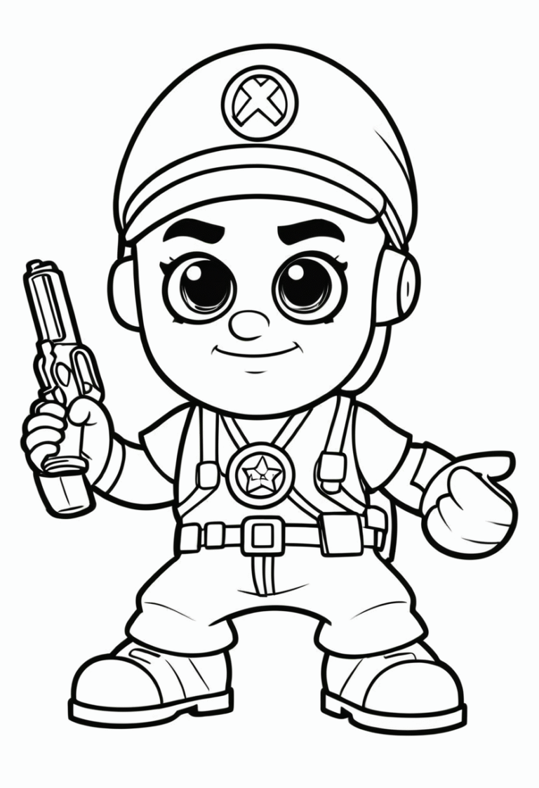 Free Printable Brawl Stars Game Coloring Page – Color My Pages