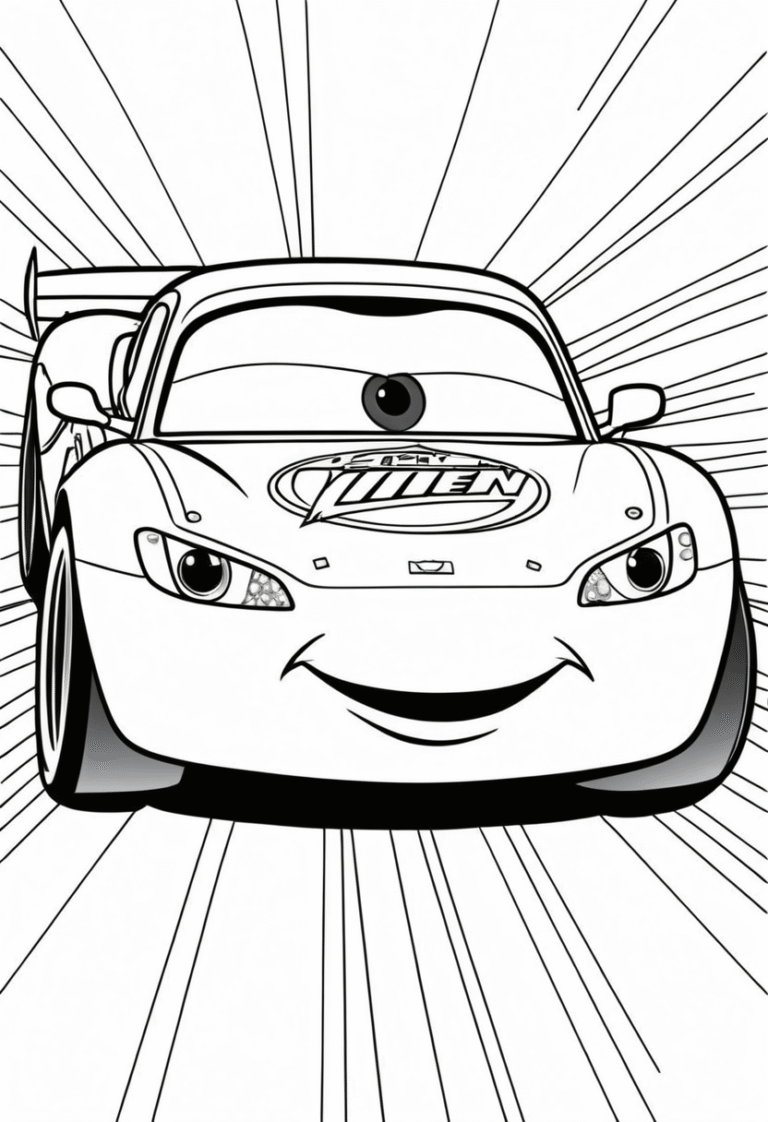Free Printable Lightning Mcqueen Coloring Page – Color My Pages