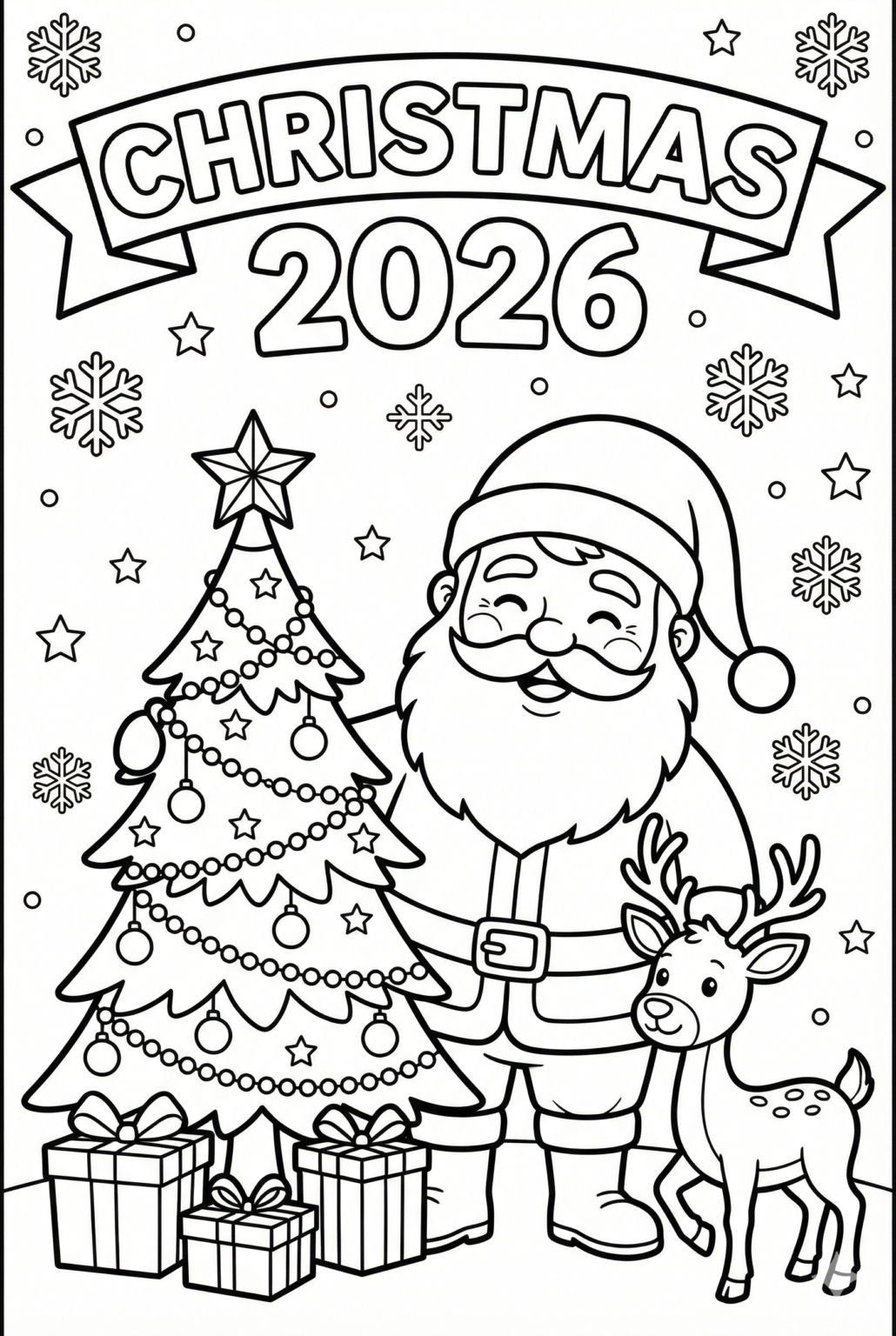 Christmas Coloring Page 2026 Free Printable – Color My Pages