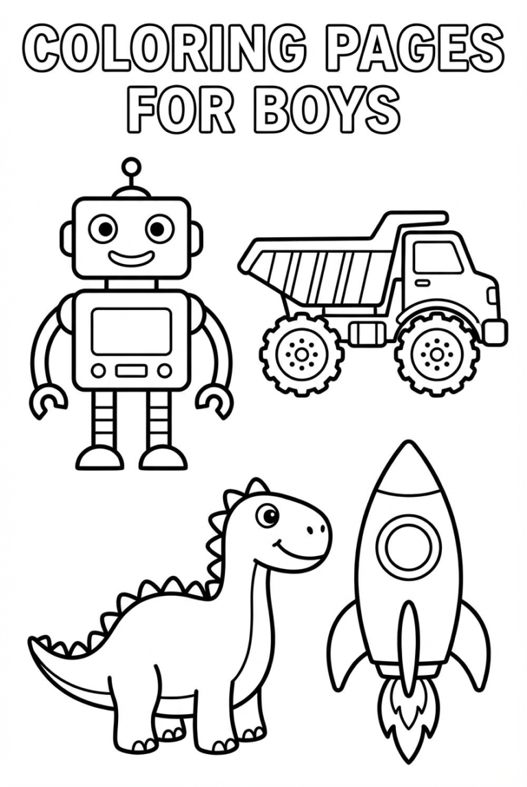 Coloring Pages for Boys – Color My Pages