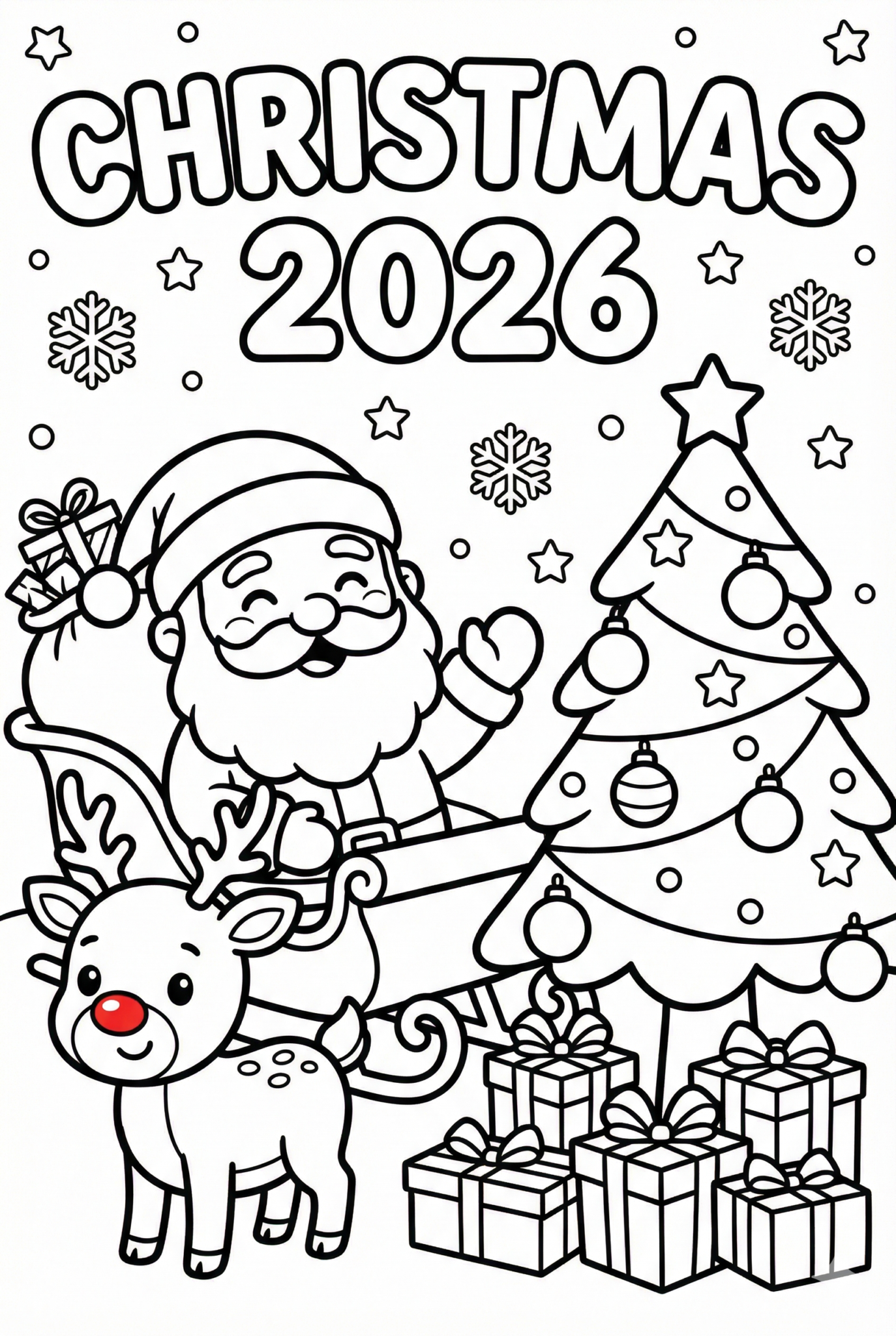 Christmas Coloring Page 2026 Free Printable – Color My Pages