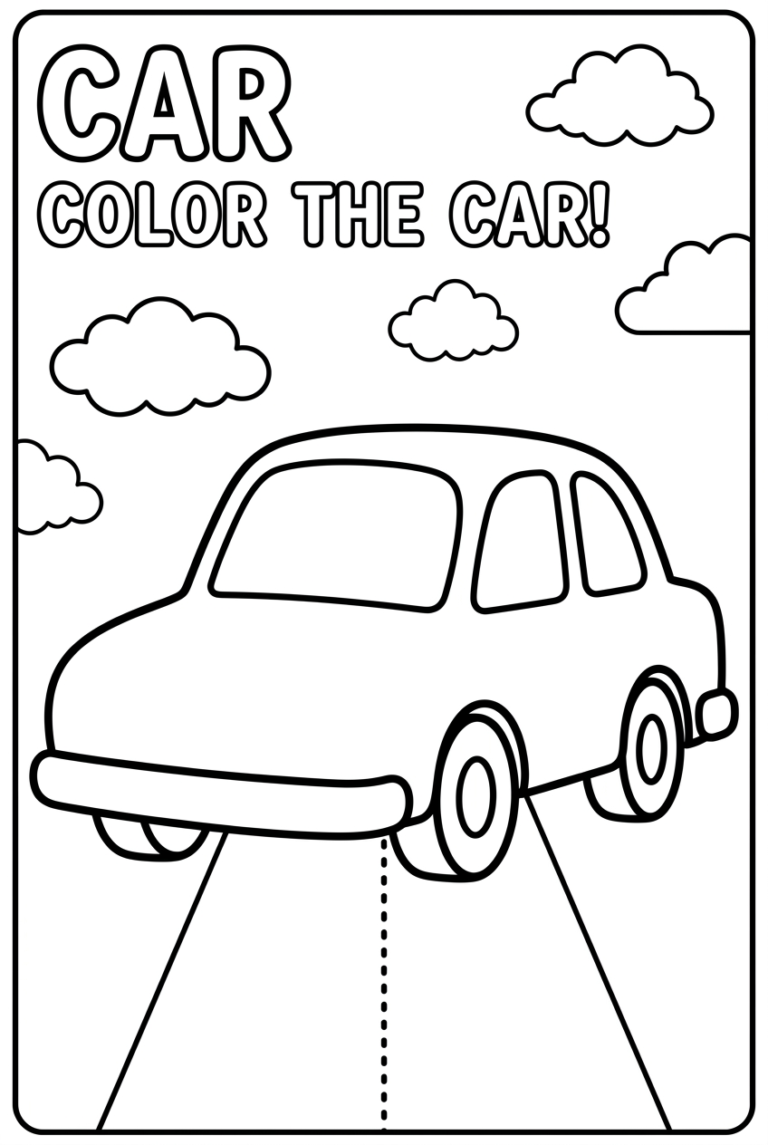 Car Coloring Pages – Color My Pages